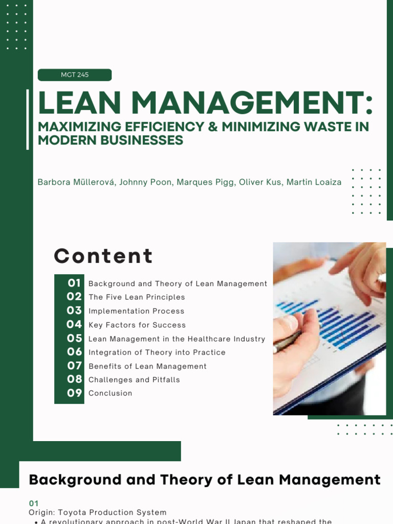 Group Presentation MGT 245 - Lean Management | PDF | Lean Manufacturing ...