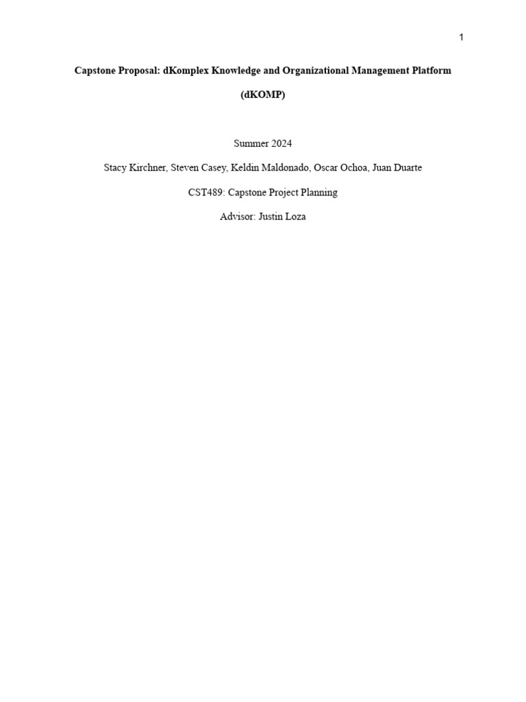 capstone proposal | PDF | Scrum (Software Development) | Agile Software Development