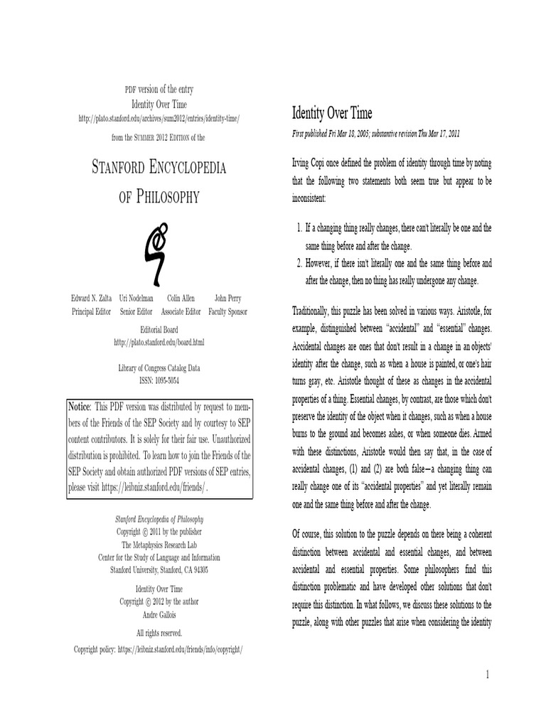 Identity-Time A4 | PDF | Existence | Proposition