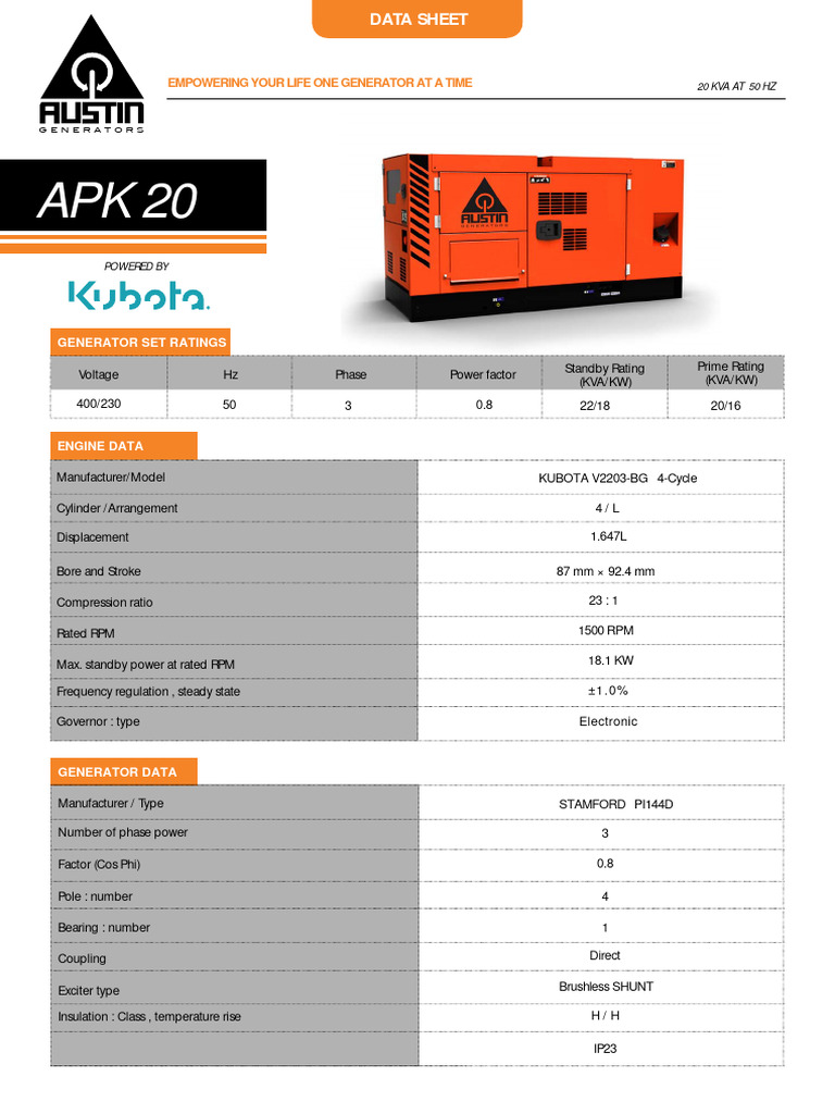 Apk 20 Kubota Stamford | Download Free PDF | Mechanical Engineering | Engines