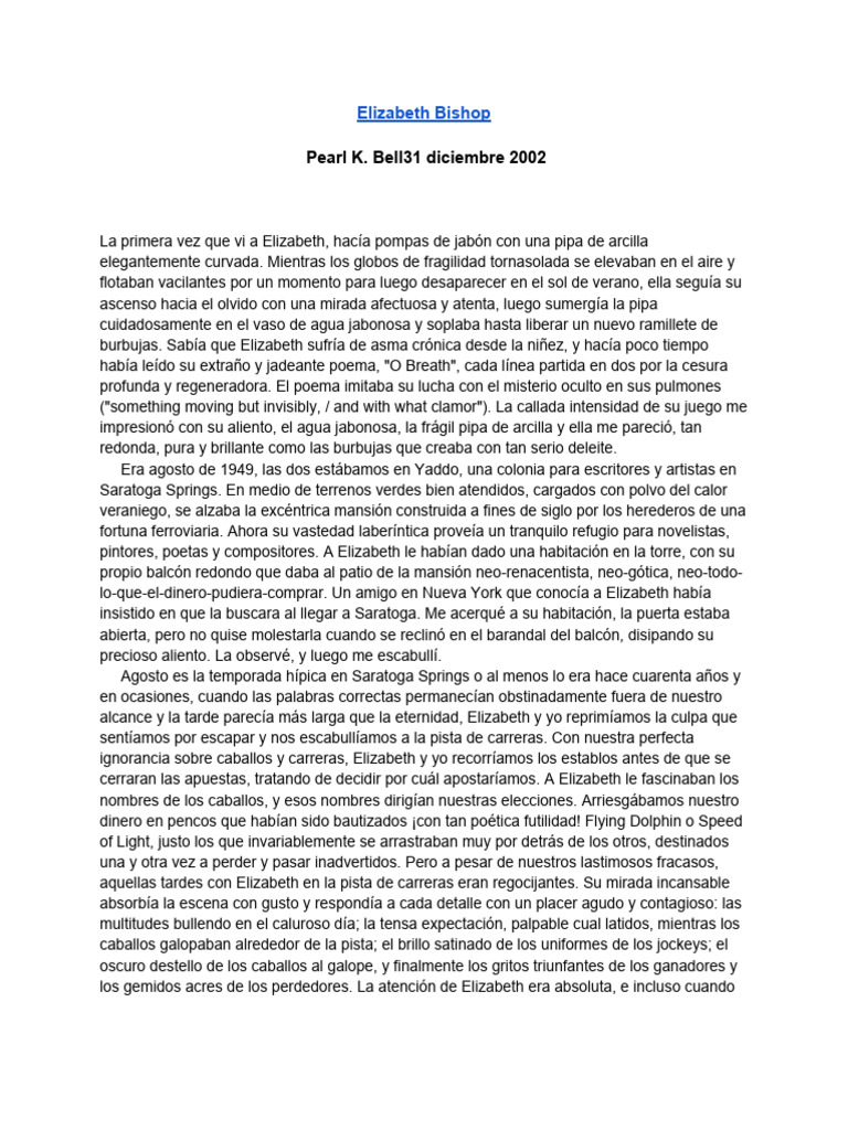 Elizabeth Bishop | PDF
