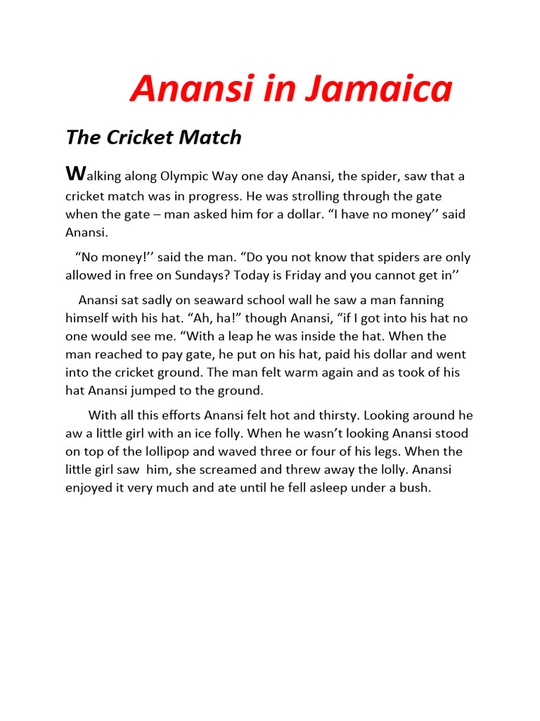 Anansi in Jamaica | PDF
