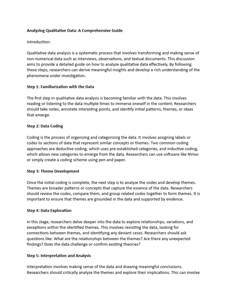 (Exercise) How-To-Do-Qualitative-Analysis | PDF | Qualitative Research | Focus Group