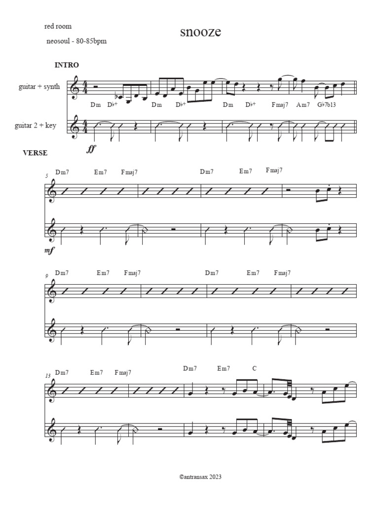 SNOOZE - Score | PDF