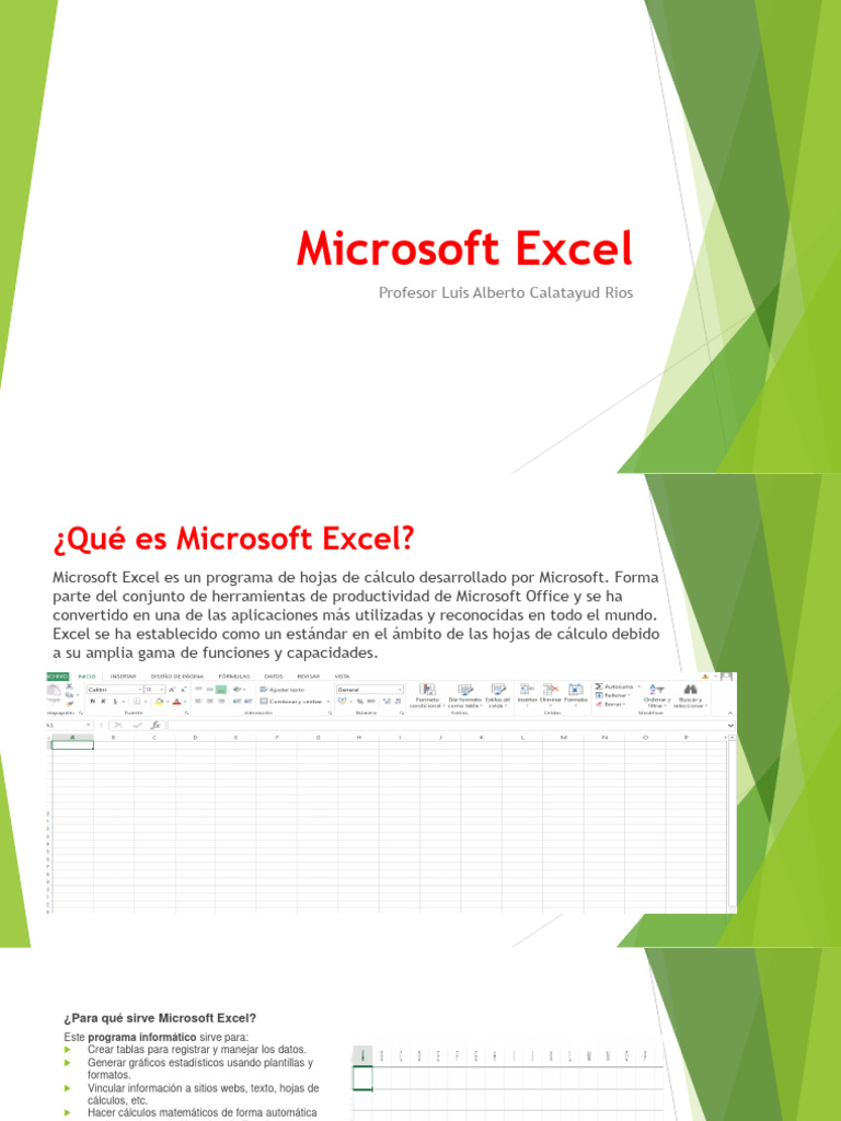 Microsoft Excel | PDF | Microsoft Excel | Hoja de cálculo Microsoft Excel | PDF | Microsoft Excel | Hoja de cálculo