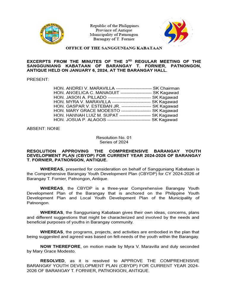 Resolution No.005s2024 Abyip | PDF | Government