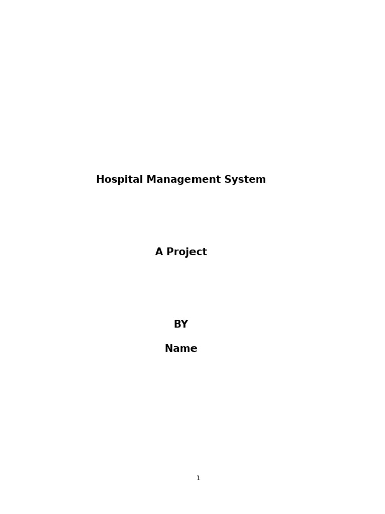 Hospital Management System | PDF | Sql | C Sharp (Programming Language)
