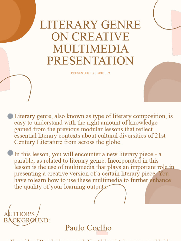 Literary Genre On Creative Multimedia Presentation | PDF