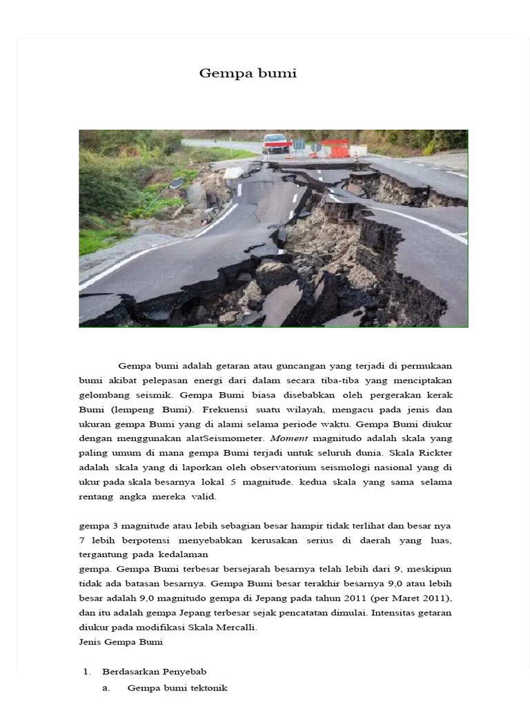 PDF Kliping Gempa Bumi | PDF | Sains & Matematika