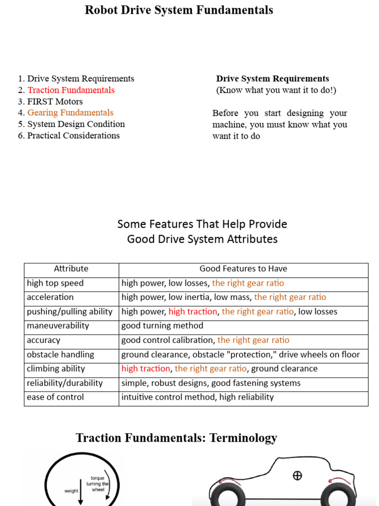 Robot Drive System Fundamentals | Download Free PDF | Force | Weight