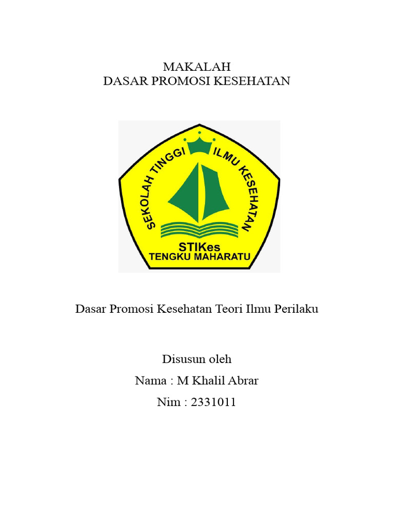 Dasar Promkes M Khalil Abrar | PDF | Karier & Perkembangan | Pengembangan Diri