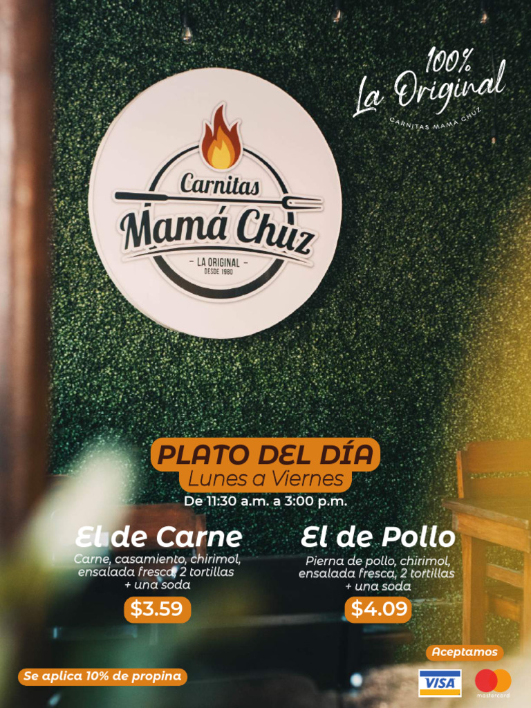 Menú Carnitas Mamá Chuz | PDF | filete | ensalada