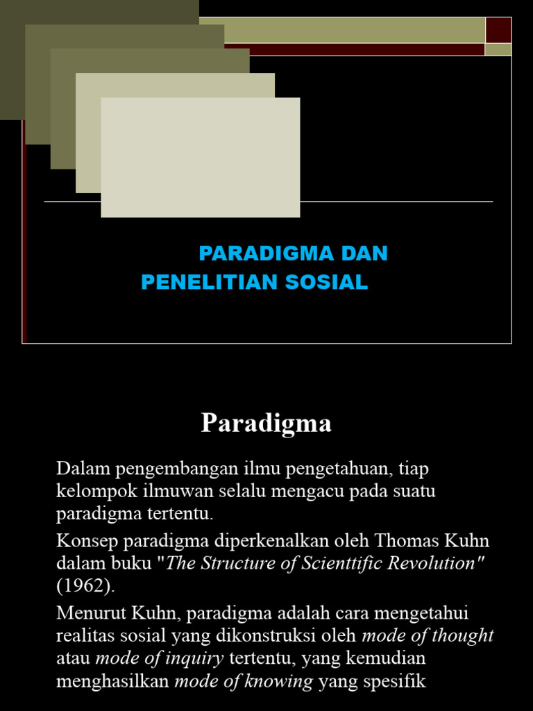 Paradigma Penelitian Sosial | PDF