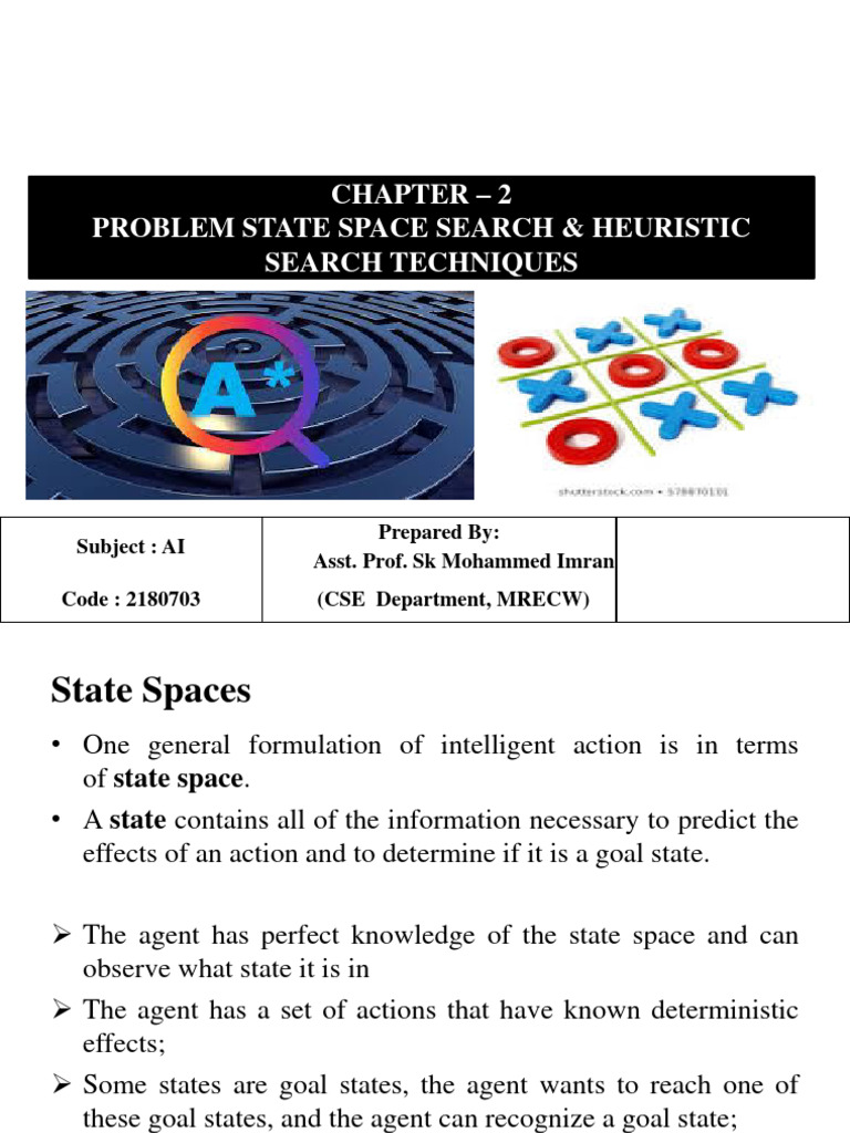 Chapter 2 Problem State Space Search - Heuristic Search Techniques | PDF | Theoretical Computer ...