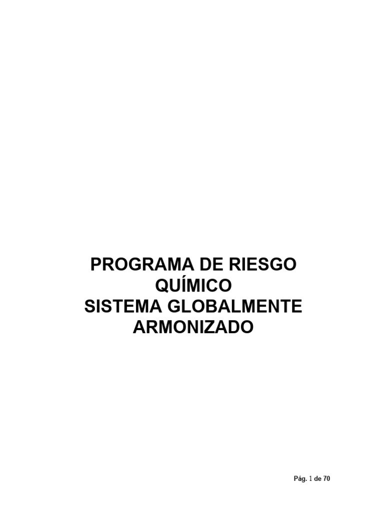 Programa de Riesgo Quimico | PDF | Toxicidad | Sustancias químicas