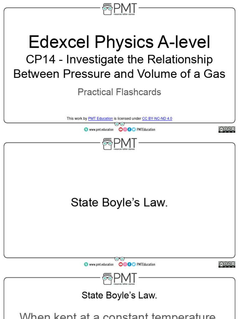 Flashcards - CP 14 Investigate the Relationship Between Pressure and ...
