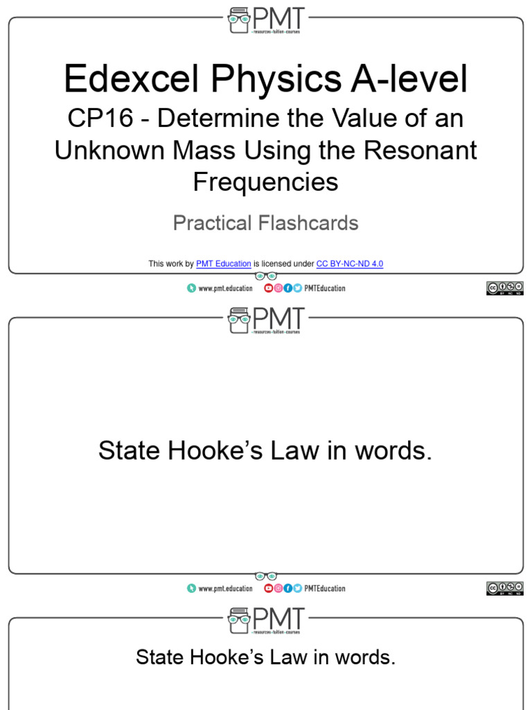 Flashcards - CP 16 Determine The Value of An Unknown Mass Using The ... Flashcards - CP 16 Determine The Value of An Unknown Mass Using The ...