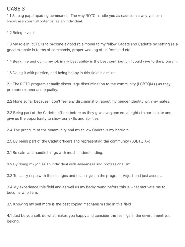 Case 3 | PDF | Identity (Social Science) | Leadership