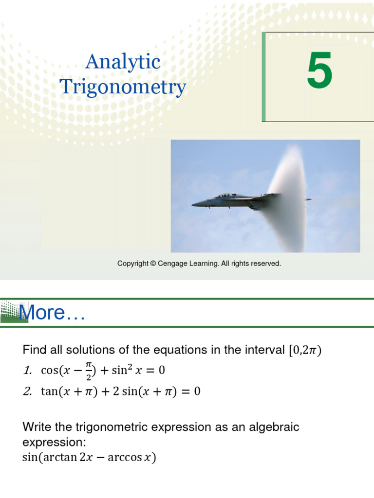 5 - 5 Multiple Angle and Product To Sum Formulas | PDF | Trigonometric ...