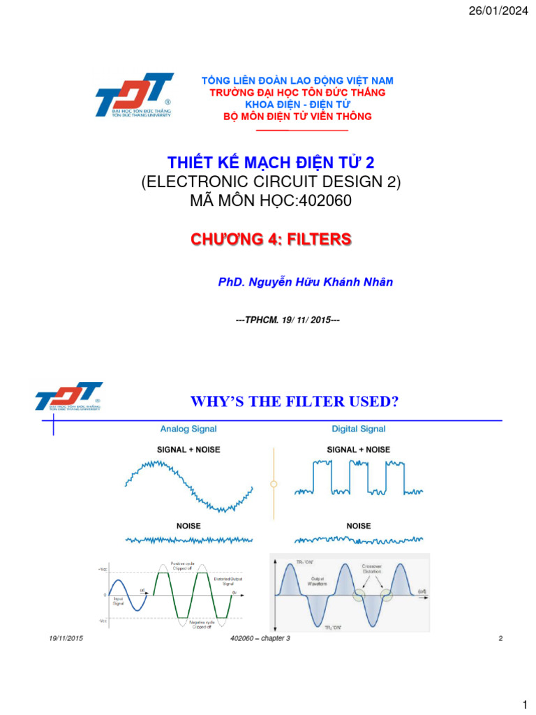 Chapter 4 | PDF | Electronic Filter | Filter (Signal Processing)