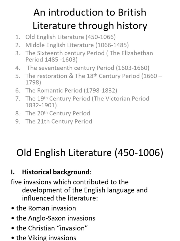An Introduction To British Literature Through Its History | PDF | Romanticism | Sonnets
