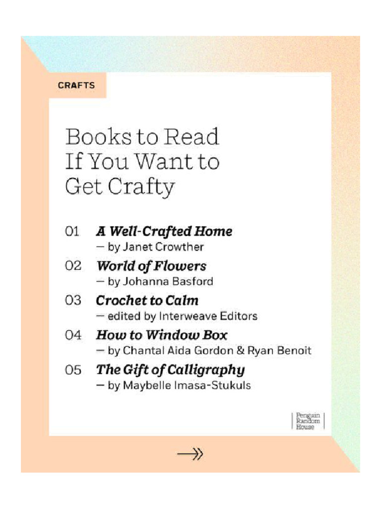 Books To Read If You Want To Get Crafty | PDF