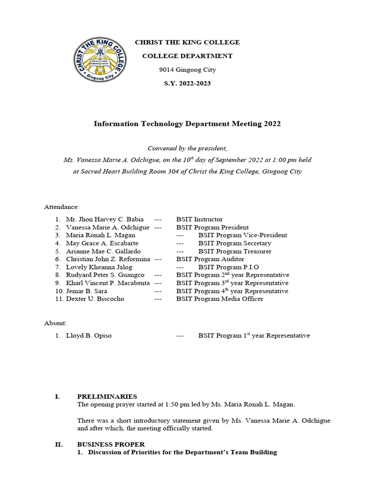 1ST Program Meeting | PDF