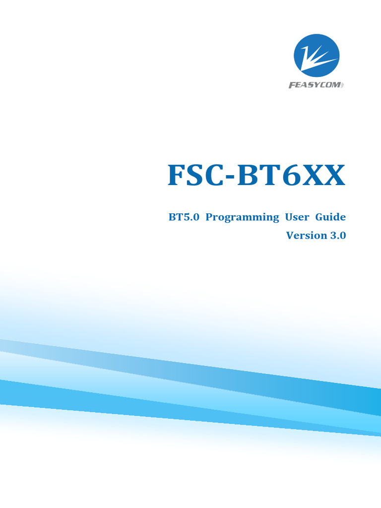 FSC BT6XX Programming User Guide | PDF | Bluetooth | Computing