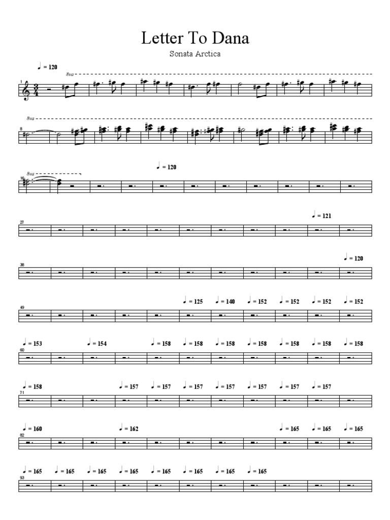 Sonata Arctica Letter To Dana | PDF