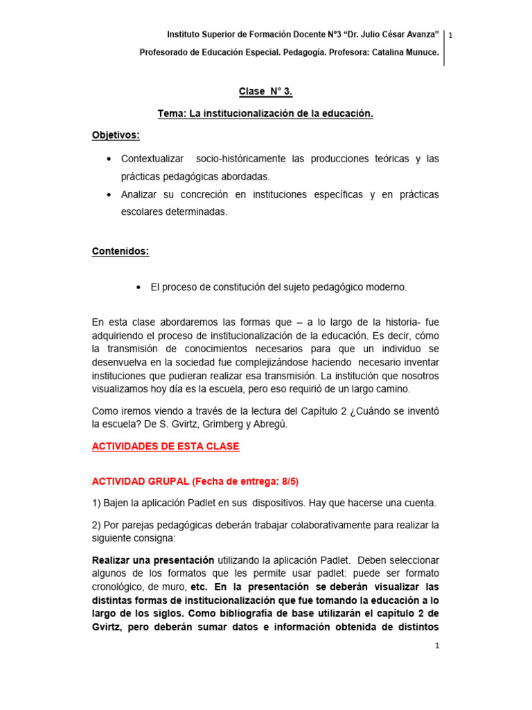 Clase3 - Consignas TP1-2023 | PDF | Maestros | Aprendizaje