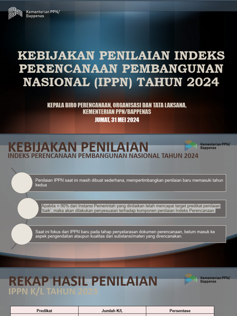Kebijakan IPPN 2024 dan Penilaian K/L | PDF | Bisnis