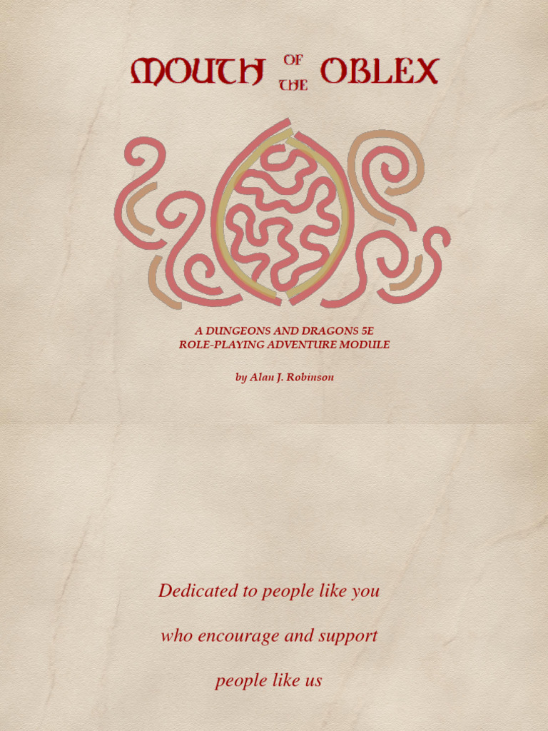 D&D 5E Adventure: Mouth of the Oblex | PDF | Dungeons & Dragons