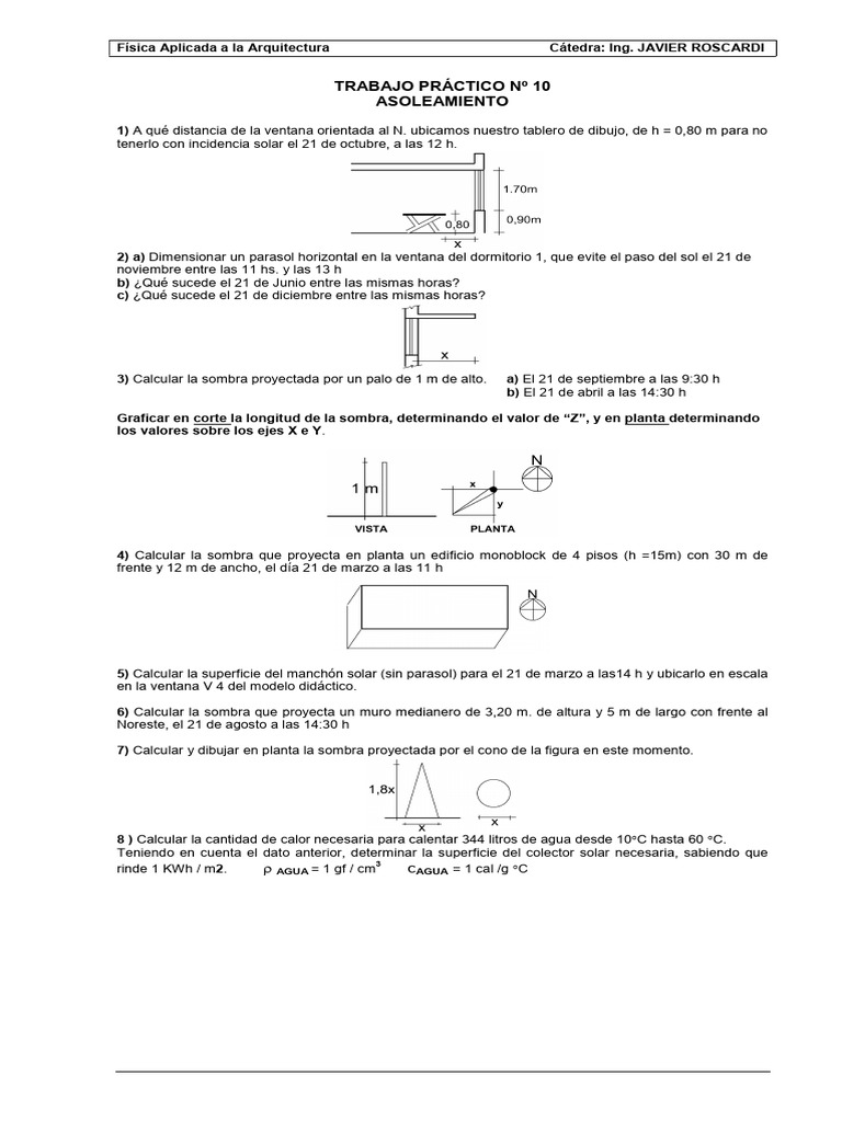 TP10 - Asoleamiento | PDF