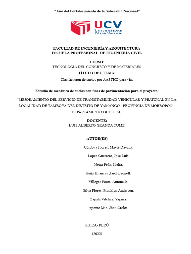 Cordova Flores Mayte Dayana - TCM - Piura | PDF | Temblores | Roca ...