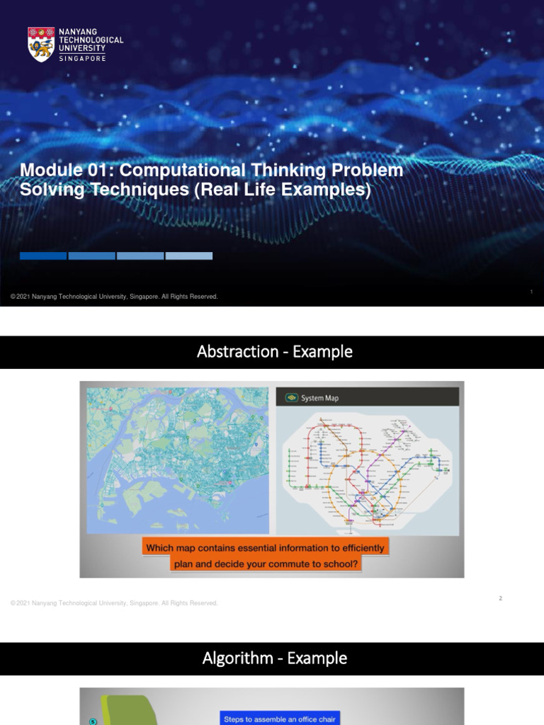 Lecture Notes 1 2 Computational Thinking Real Life Examples Pdf Algorithms Abstraction