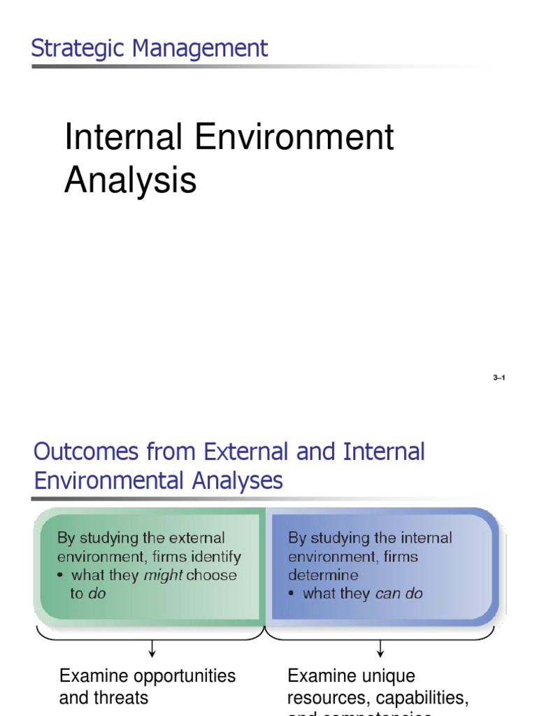Internal Environment Analysis: Strategic Management | PDF | Competence ...