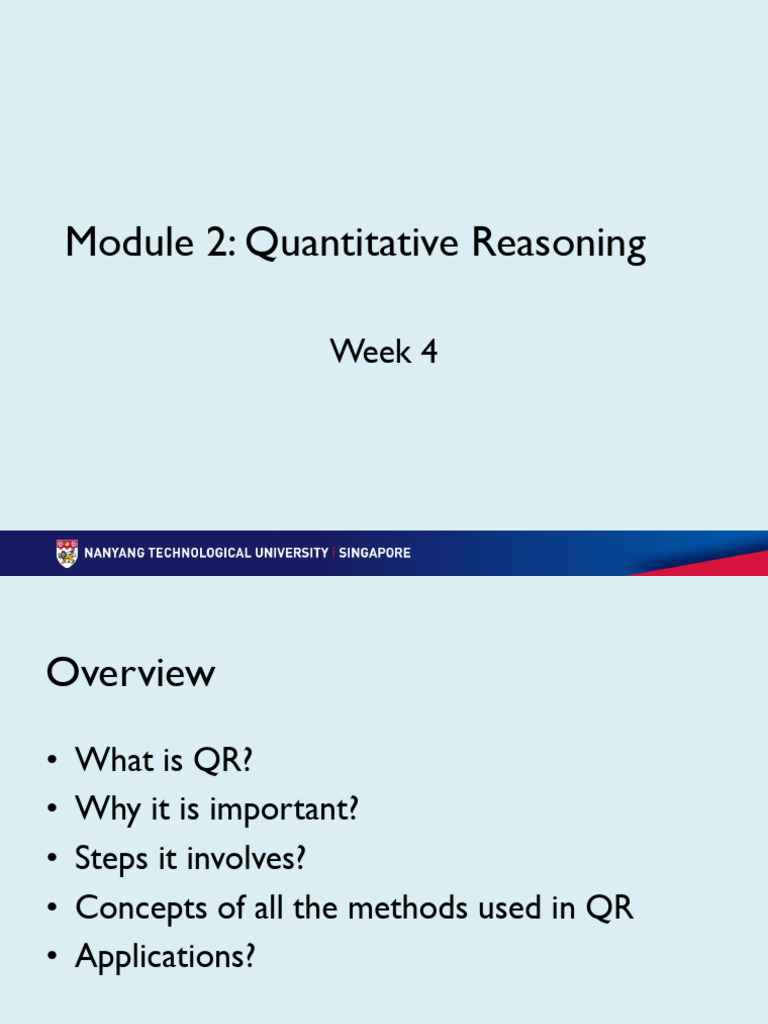 Module 2 Quantitative Reasoning | PDF | Analysis | Data