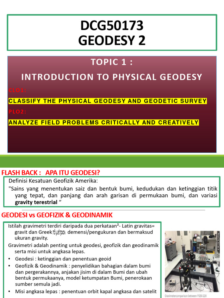 Nota Geodesi Bab 1 | PDF