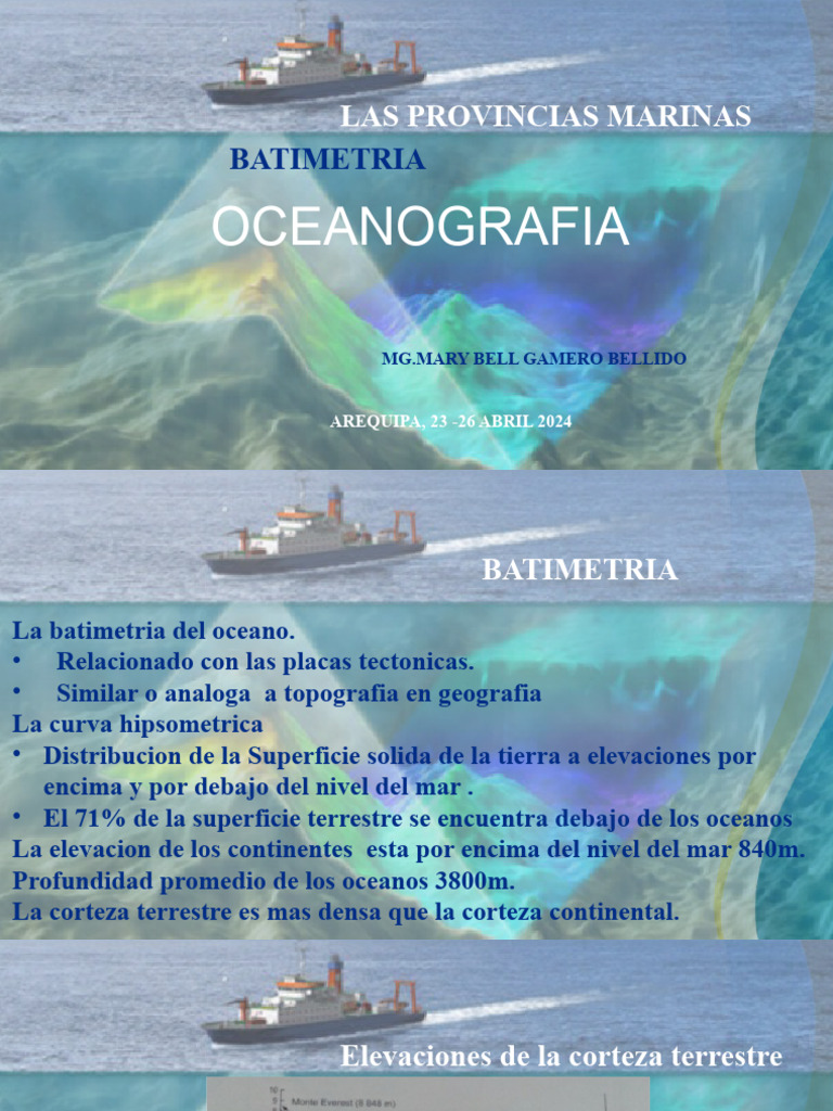 Rev 1 Tema 3 Batimetria | PDF | Placa continental | Geografía costera