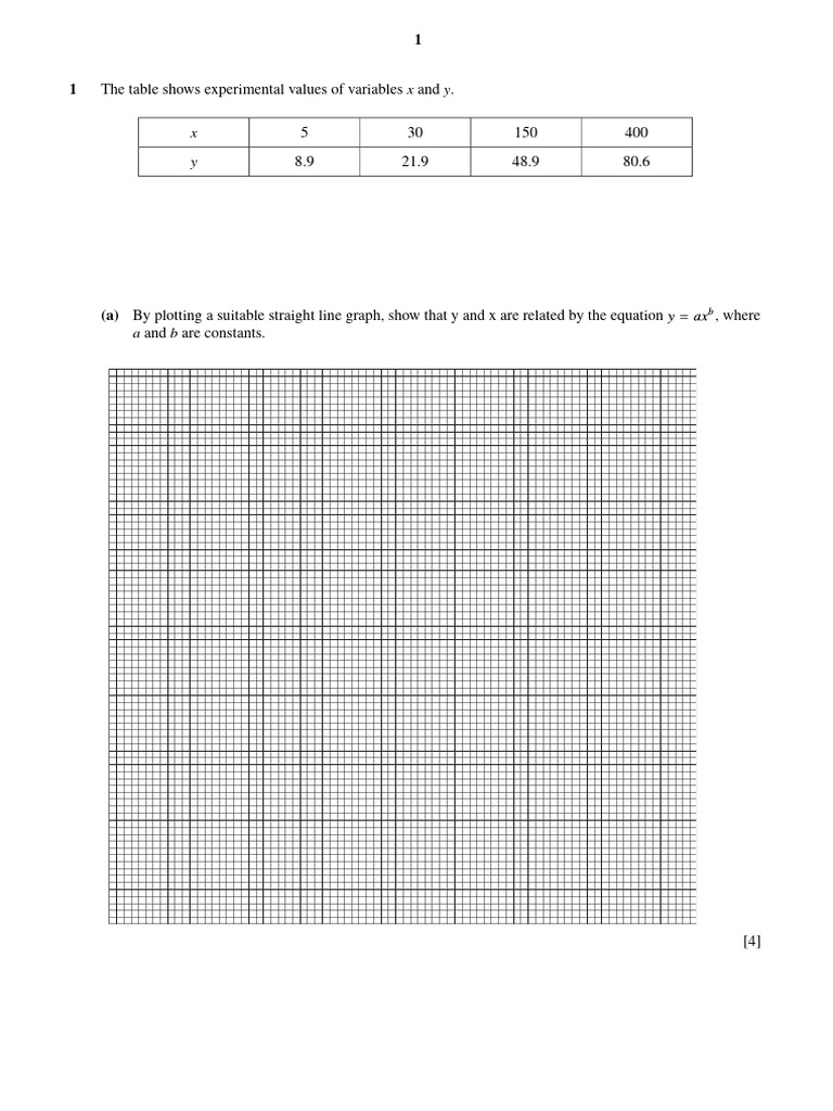 Linear Law Question | PDF | Variable (Mathematics) | Line (Geometry)