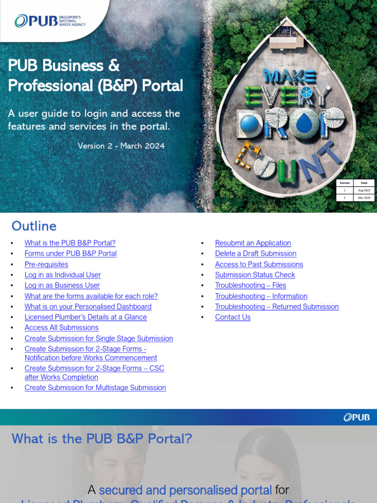 B&P Portal User Manual | PDF | Sanitary Sewer | Sewerage