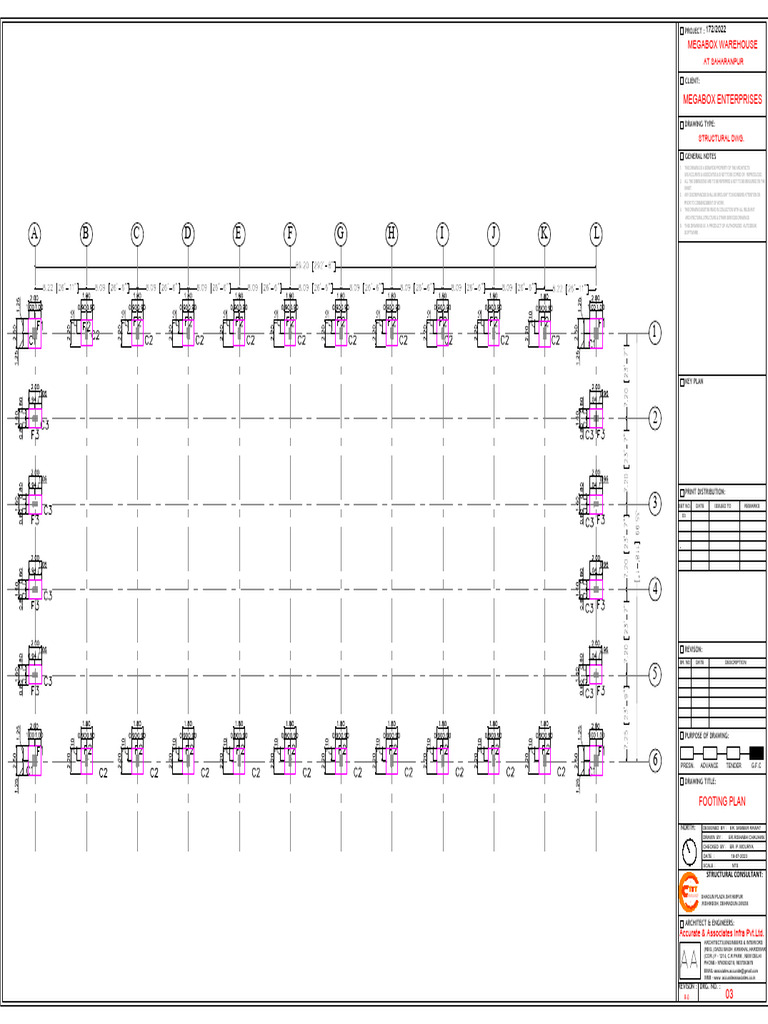 Footing Layout Plan of Megabox Enterprises - 240410 - 115244 | Download ...