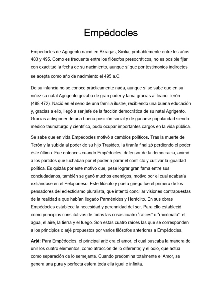 Empédocles | PDF