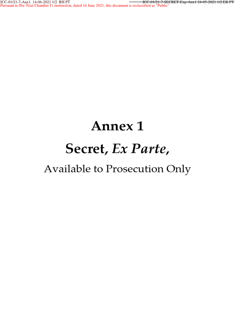 ICC - Prosecutors Request To Open - Annex 1 Outline | PDF | Crimes ...