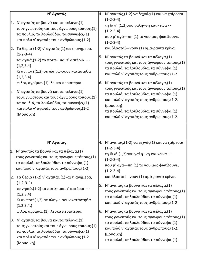 ν' αγαπας θαλασσινος new 2024 | PDF