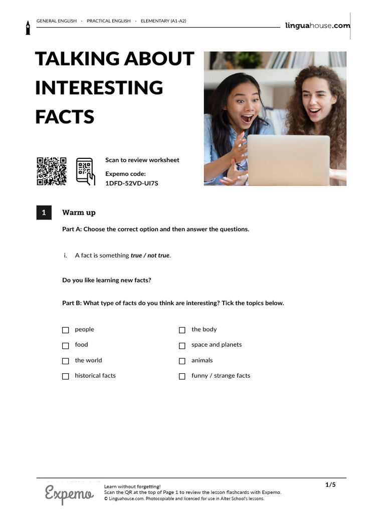 Engaging English Facts for Students | PDF | Language Arts & Discipline