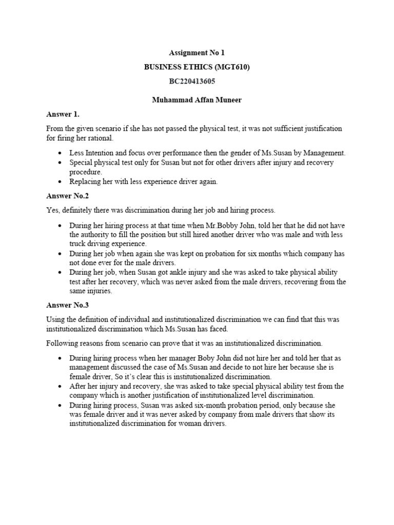 Assignment No 1 MGT 610 | PDF | Career & Growth