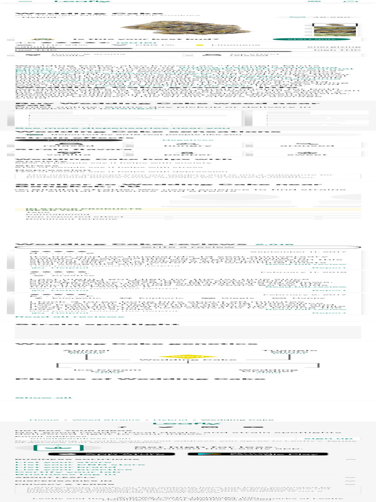 Wedding Cake Strain Overview | PDF | Cannabis (Drug) | Cannabis
