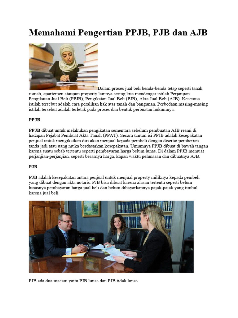 Memahami Pengertian PPJB | PDF