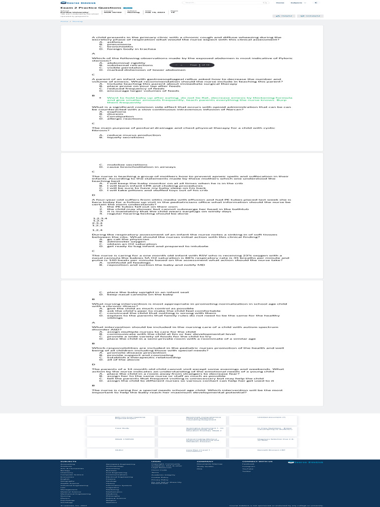 Exam 2 Practice Questions (Docx) - Course Sidekick | PDF | Science ...